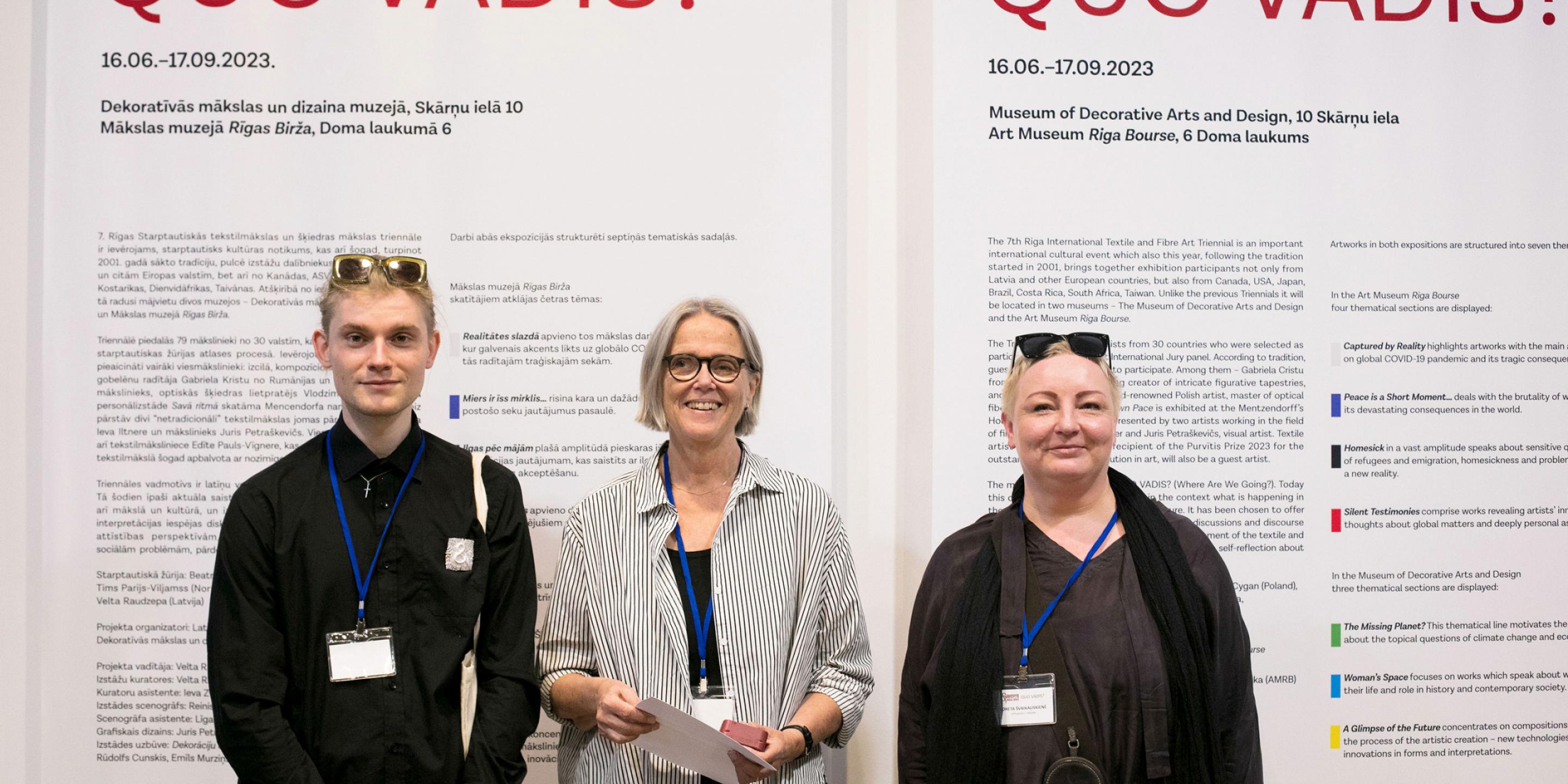 Prize winners chosen at the 7. Riga International Textile and Fiber Art ...